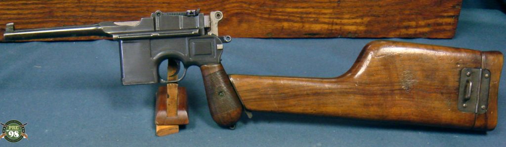 SOLD PRE WAR COMMERCIAL MAUSER C96 BROOM HANDLE PISTOL WITH THE ORIGINAL MATCHING STOCK - Pre98 ...