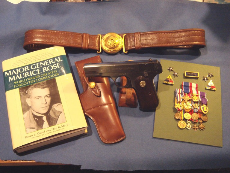 SOLD COLT 1908 GENERAL OFFICERS PISTOL OF MG MAURICE ROSE - Pre98 Antiques