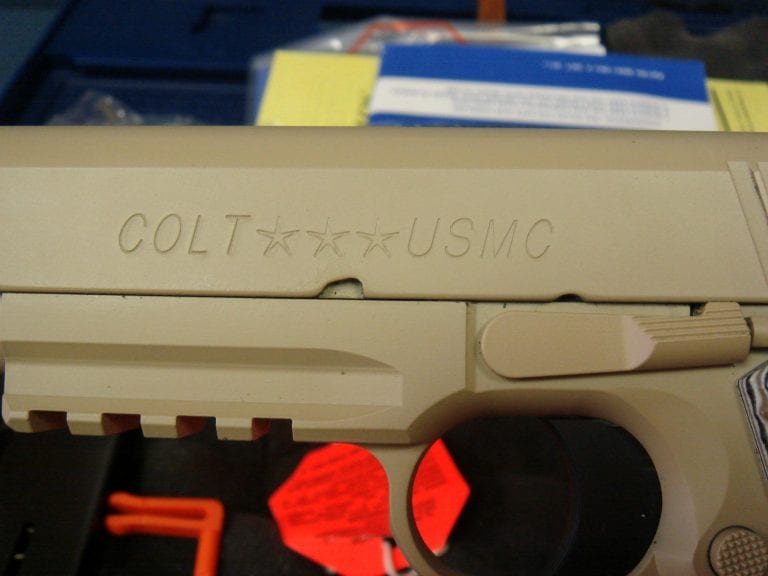 SOLD COLT M45A1 USMC CQB PISTOL WITH RARE USMC MARKED SLIDE NIB - Pre98 ...