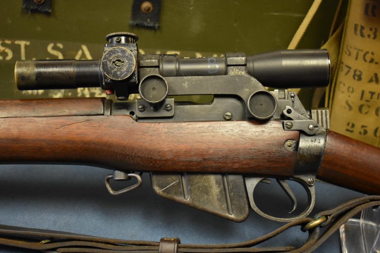 SOLD EXCEPTIONAL BRITISH 1945 NO.4T LEE ENFIELD SNIPER RIFLE.....WITH ...