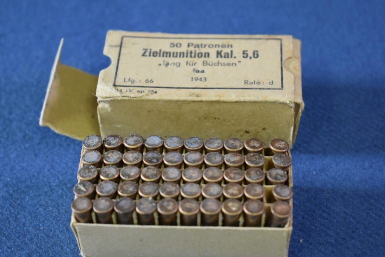 EXTREMELY RARE BOX OF GERMAN WW2 .22LR MILITARY TRAINING AMMUNITION ...