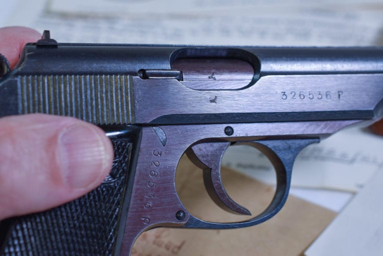 SOLD IMPORTANT WALTHER PP PISTOL.....WELL DOCUMENTED WAR TROPHY OF W/O ...
