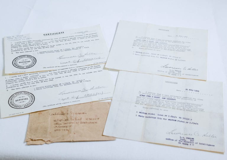 SOLD IMPORTANT WALTHER PP PISTOL.....WELL DOCUMENTED WAR TROPHY OF W/O ...