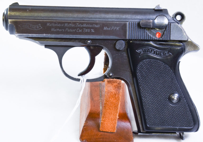 SOLD LATE WAR WALTHER PPK PISTOL, BLACK GRIP, VERY CRISP! - Pre98 Antiques
