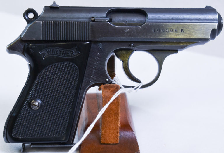 SOLD LATE WAR WALTHER PPK PISTOL, BLACK GRIP, VERY CRISP! - Pre98 Antiques