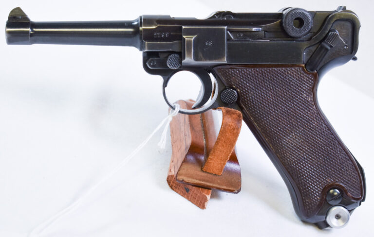 SOLD GERMAN WW2 1940 DATED 42 CODE P.08 LUGER PISTOL, MATCHING MAG ...