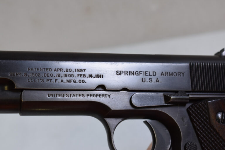 SOLD RARE EARLY SPRINGFIELD ARMORY 1911 US ARMY SERVICE PISTOL, NOV ...