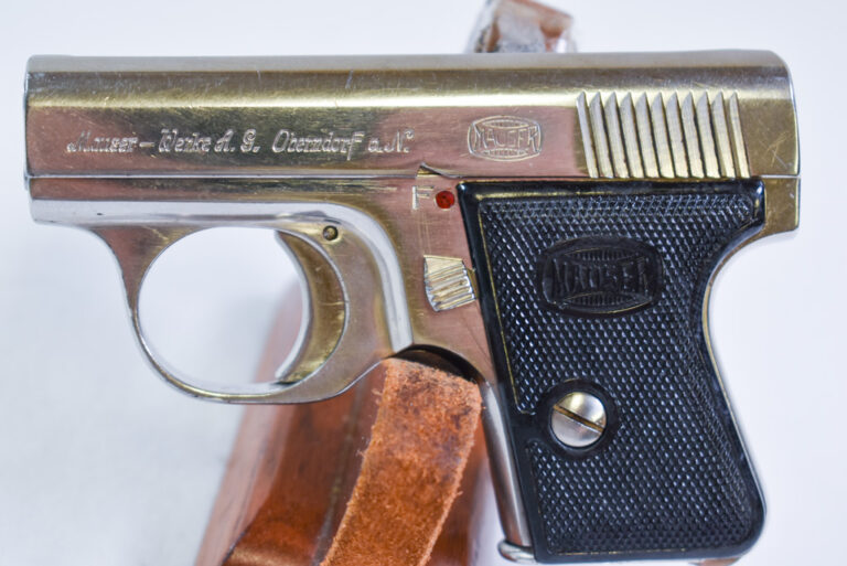 SOLD ULTRA RARE FACTORY NICKEL MAUSER WTP II PISTOL, MINT CRISP ...