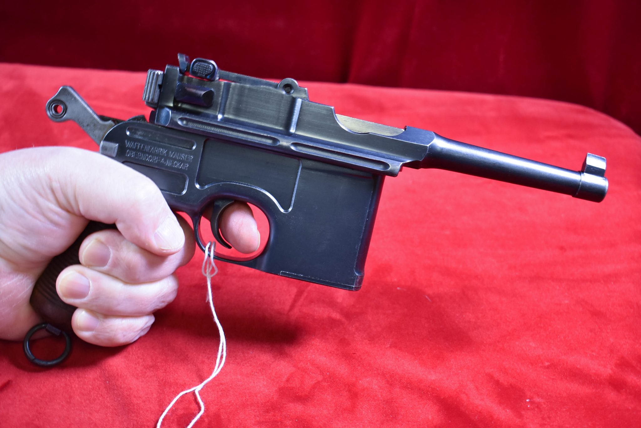 SOLD, EXCEPTIONAL CONDITION MAUSER M1896 BOLO BROOMHANDLE PISTOL, REAL ...