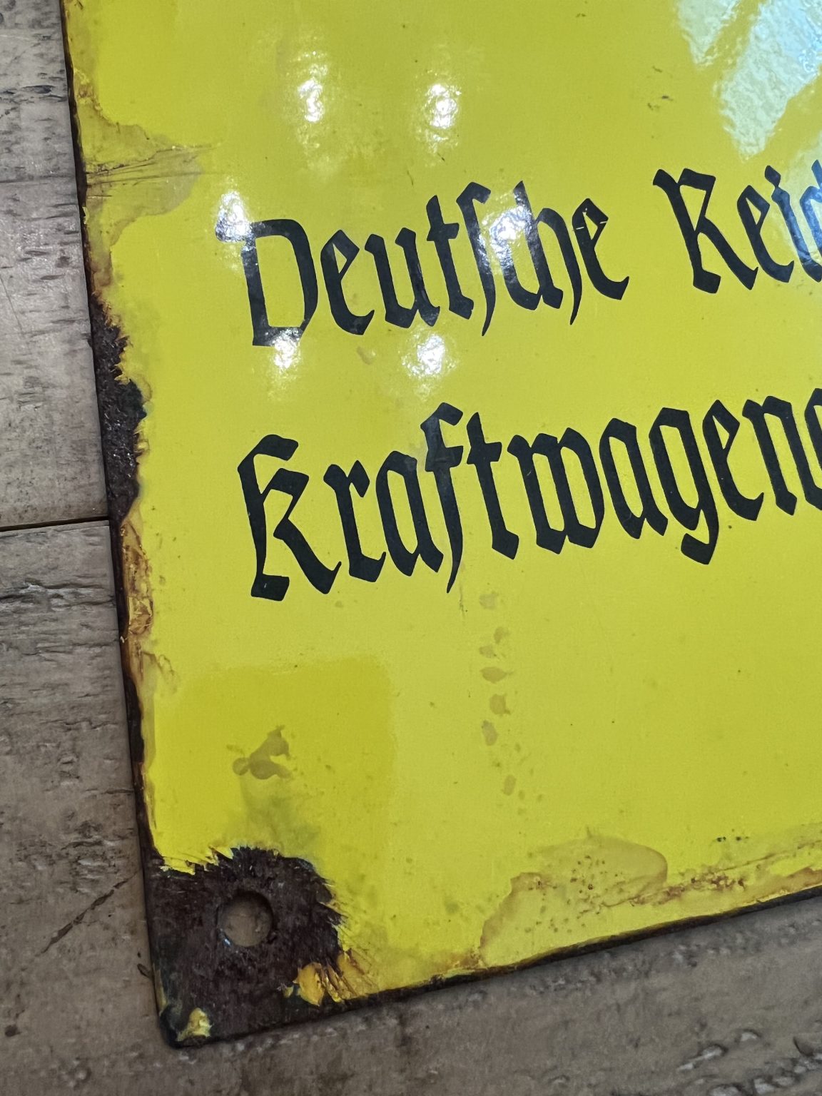 SOLD, DEUTSCHE REICHSBAHN ENAMEL SERVICE INFORMATION SIGN - Pre98 Antiques