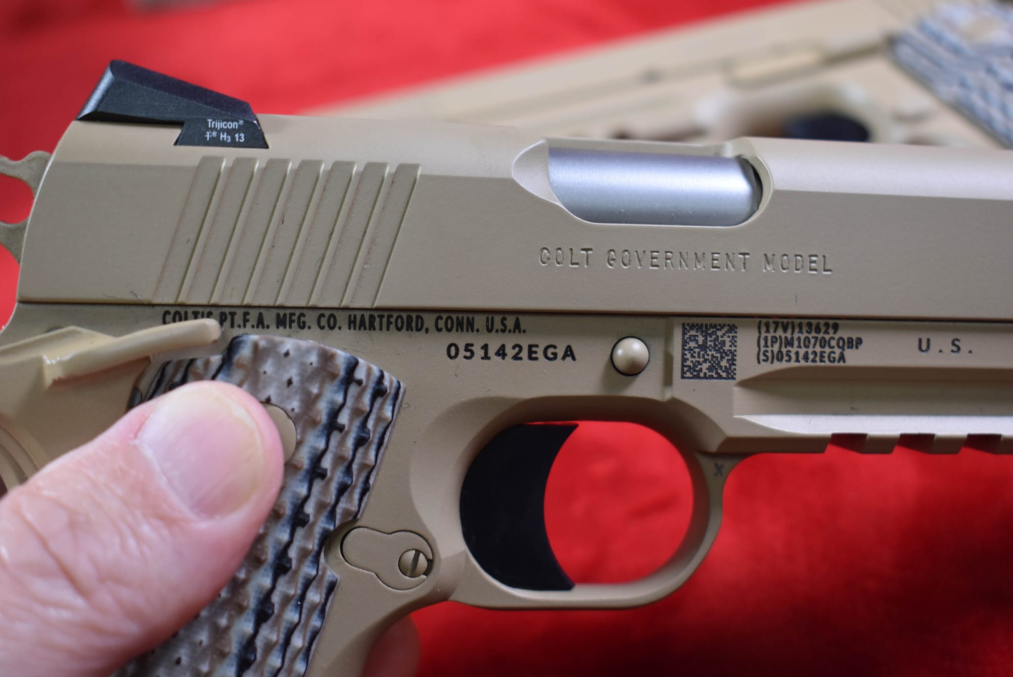 SOLD CONSECUTIVELY NUMBERED USMC COLT M45A1 PISTOLS, DOCUMENTED USMC ...