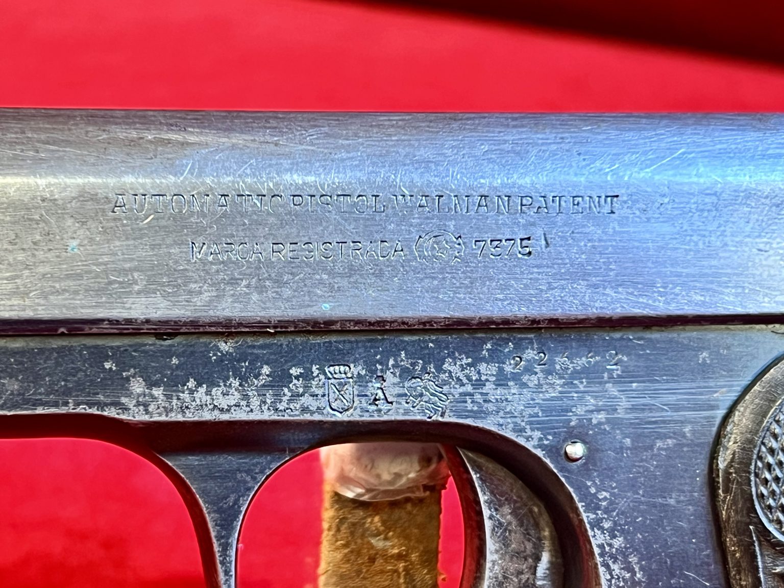 SOLD GERMAN “AKAH” RETAILER MARKED SPANISH WALMAN PISTOL & HOLSTER ...