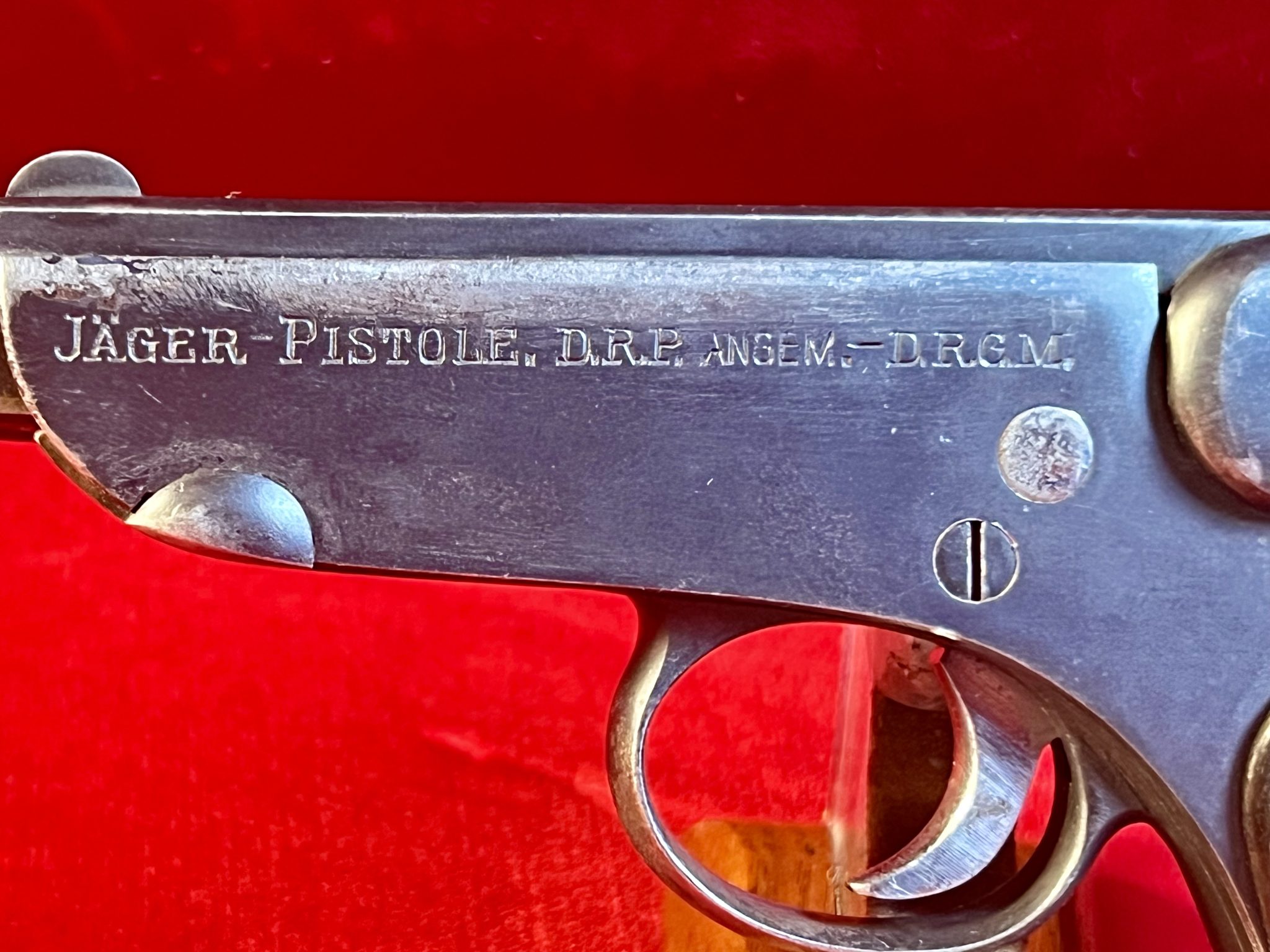 SOLD ULTRA RARE GERMAN WW1 JAGER PISTOL, VERY SHARP! - Pre98 Antiques