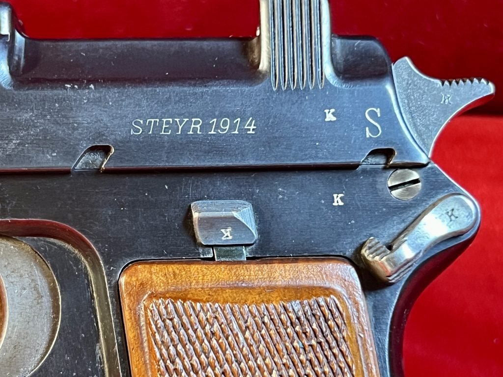 SOLD QUITE SCARCE, 1914 AUSTRO-HUNGARIAN M1912 STEYR HAHN PISTOL, WITH ...