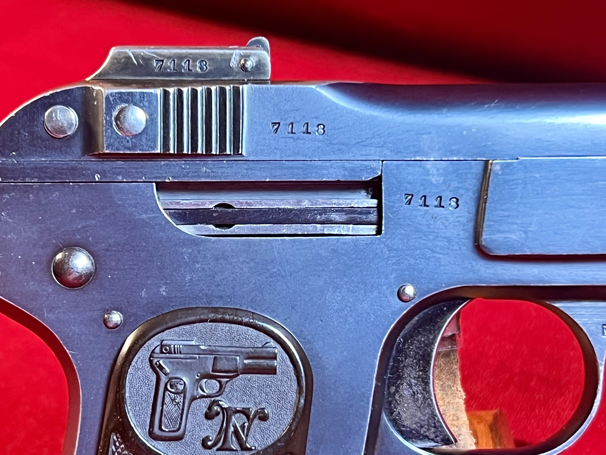 SOLD VERY SCARCE & IMPORTANT EARLY FN MODEL 1899 PISTOL, IN EXCEPTIONAL ...