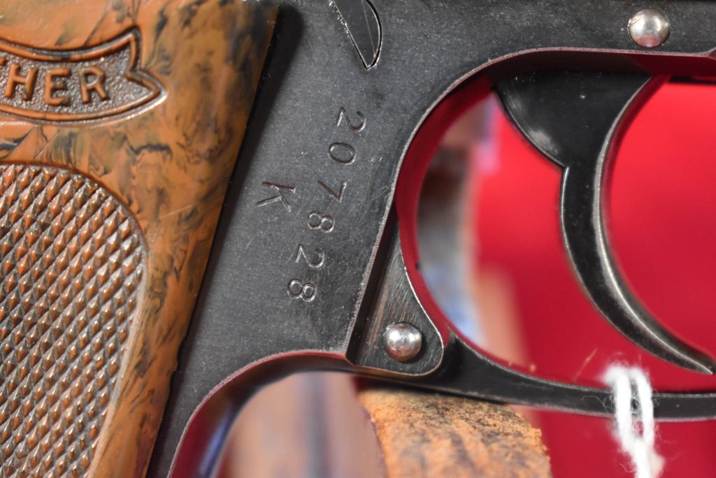 SOLD THU AUG 15, ULTRA RARE, NAZI SS/RSHA ISSUE 1939 WALTHER PPK, “K ...