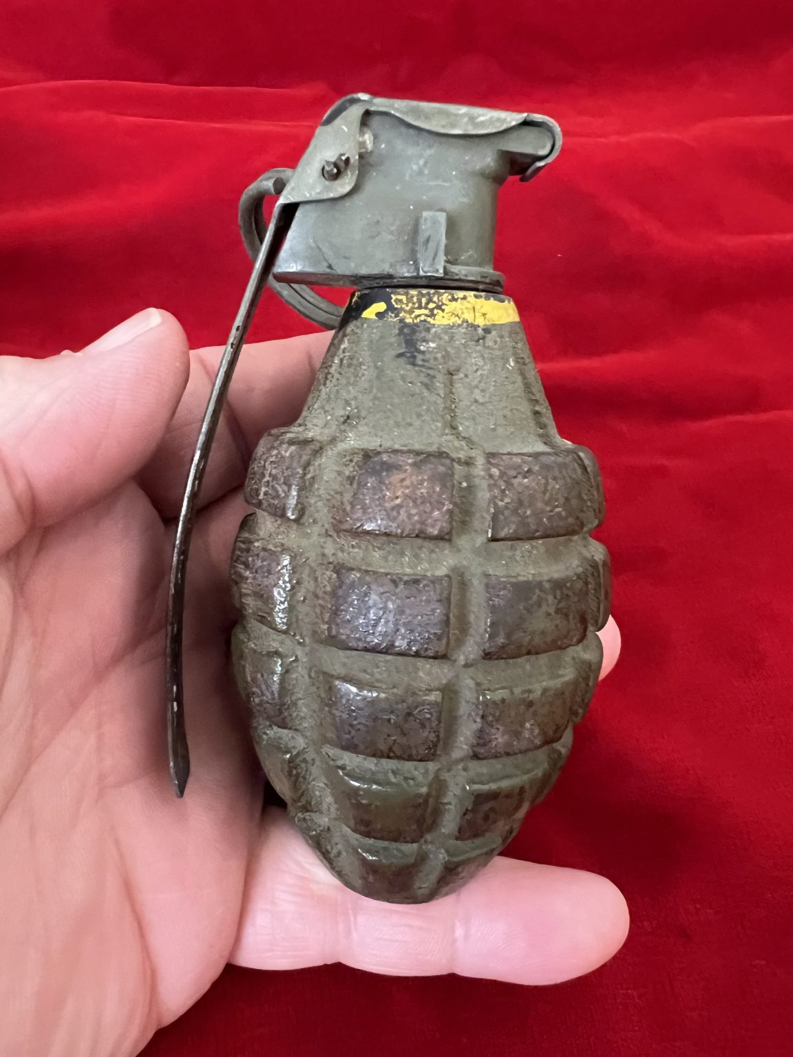 SOLD RARE & HARD TO FIND ORIGINAL U.S. WWII INERT PINEAPPLE GRENADE ...