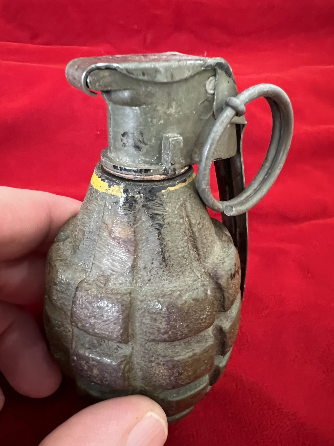 SOLD RARE & HARD TO FIND ORIGINAL U.S. WWII INERT PINEAPPLE GRENADE ...