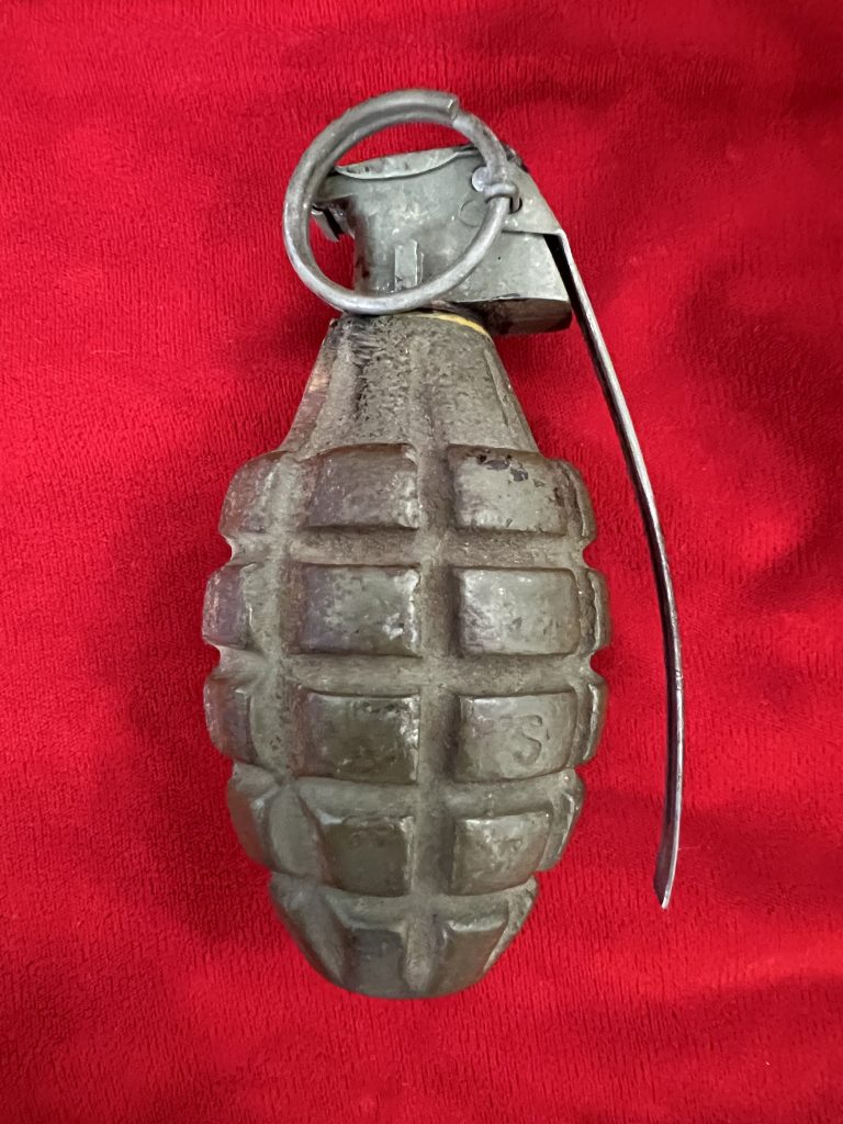 SOLD RARE & HARD TO FIND ORIGINAL U.S. WWII INERT PINEAPPLE GRENADE ...