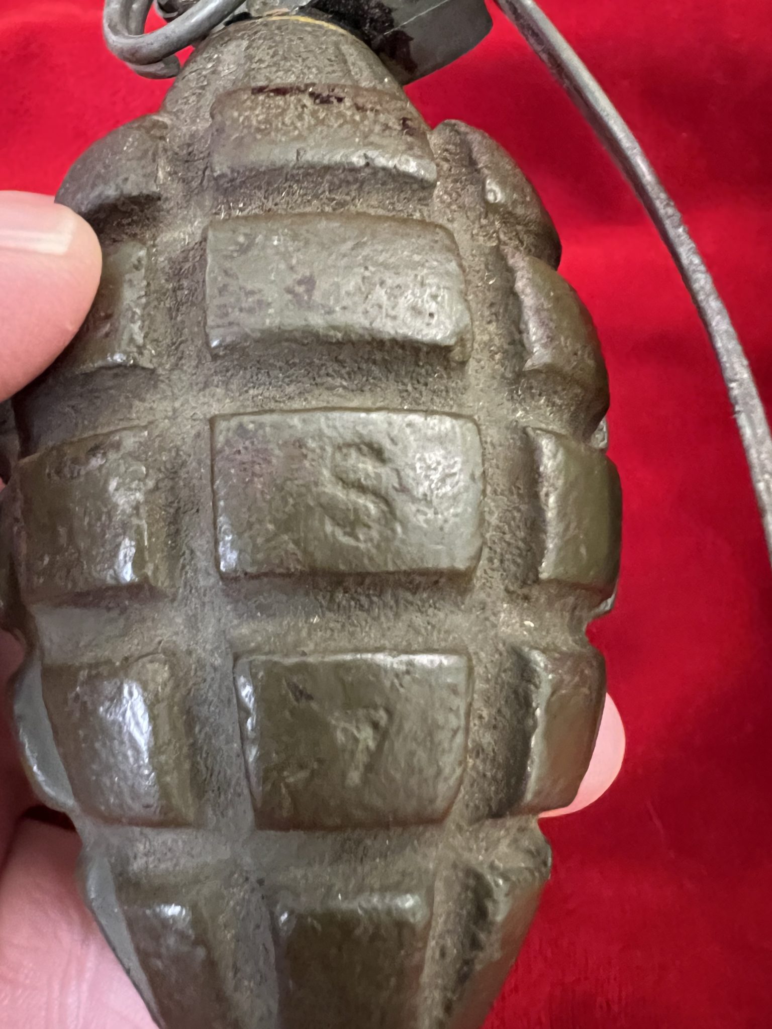 SOLD RARE & HARD TO FIND ORIGINAL U.S. WWII INERT PINEAPPLE GRENADE ...