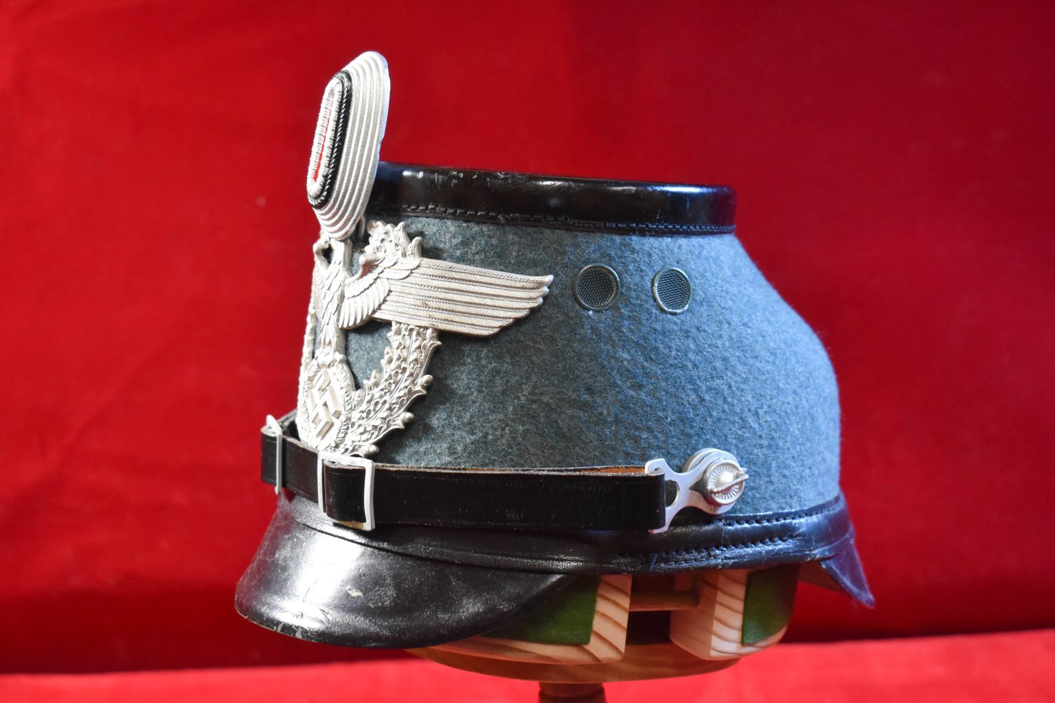 THU MAY 8, EXCEPTIONAL GERMAN WWII, NAZI CITY POLICE SHAKO, MADE BY ...
